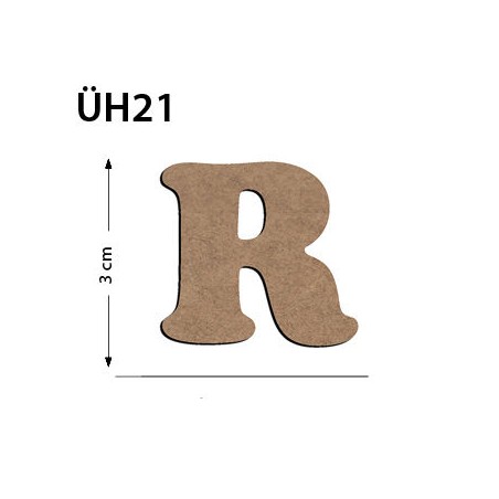 Üh21 Ahşap 3 cm R Harfi