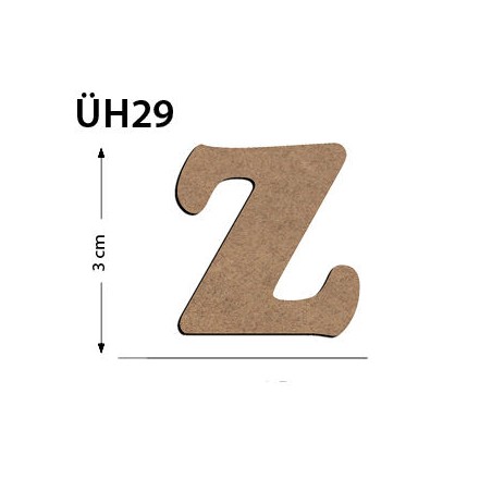 Üh29 Ahşap 3 cm Z Harfi