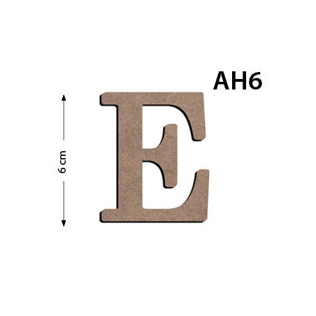 Ah6 Ahşap 6 cm E Harfi